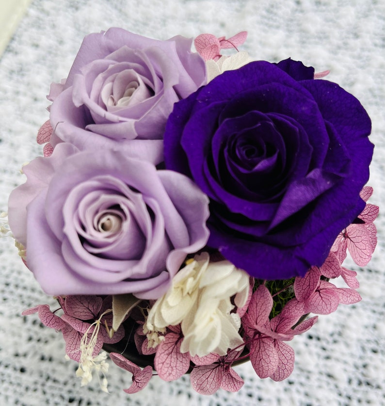 PRESERVED ROSES IN Vase Long Lasting Eternal Roses Vase | Etsy