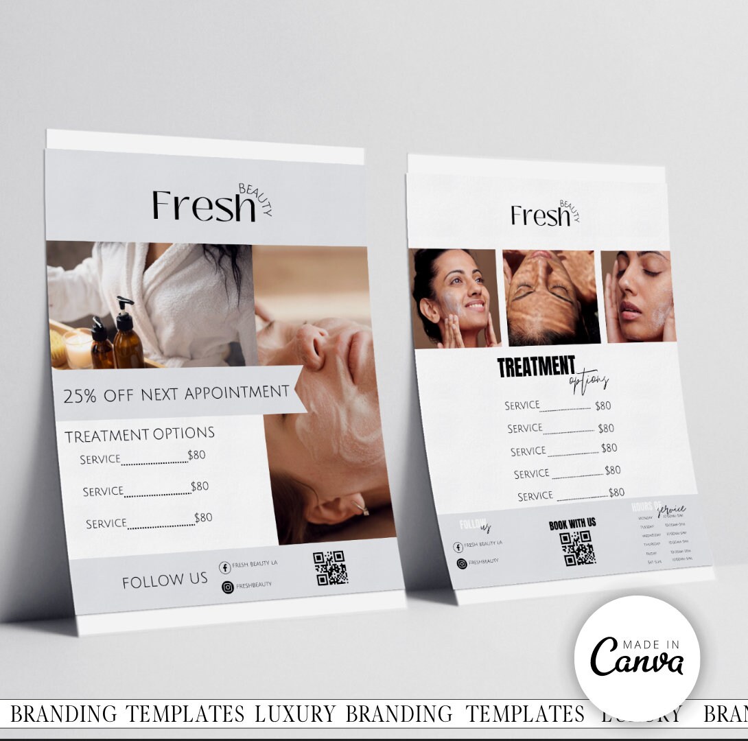 Esthetician Flyer Template, Esthetic Flyer, Canva Templates, Skincare ...