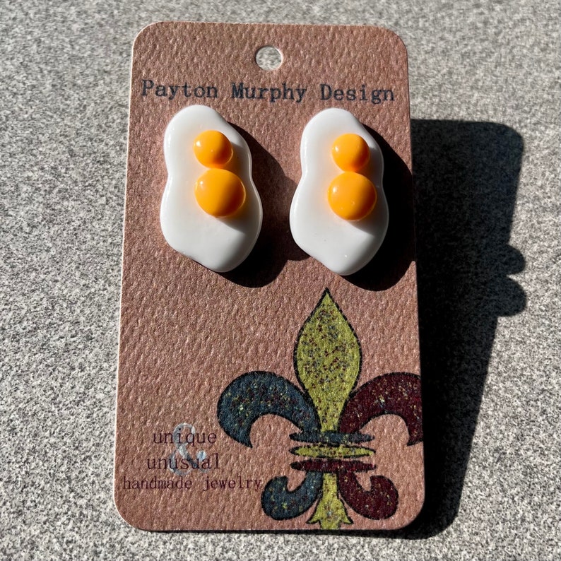 Over Easy Earrings: Realistic Look Miniature Whimsical Double - Etsy