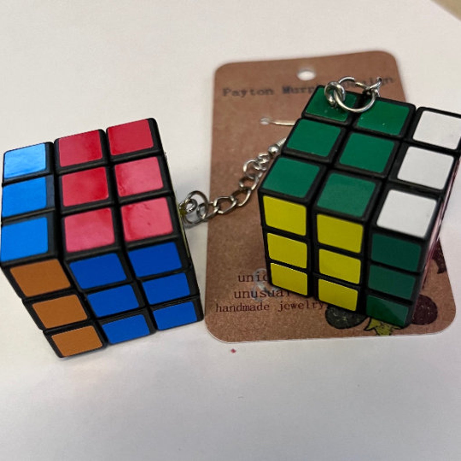 Solve It Earrings: Whimsical Magic Cube Earrings / Twisty Cube / Fun ...