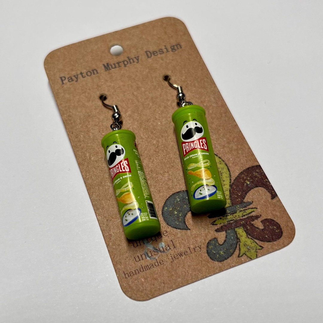Once You Pop Earrings: Whimsical Little Potato Chip Can Fun & Funky ...