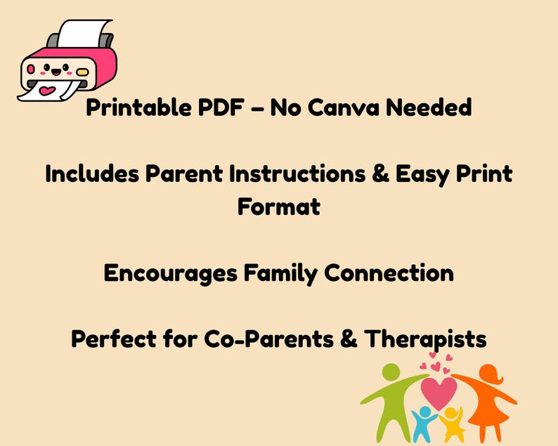 Printable Kids Book: Bio Dad & Bonus Dad Family Activity (PDF) - Etsy