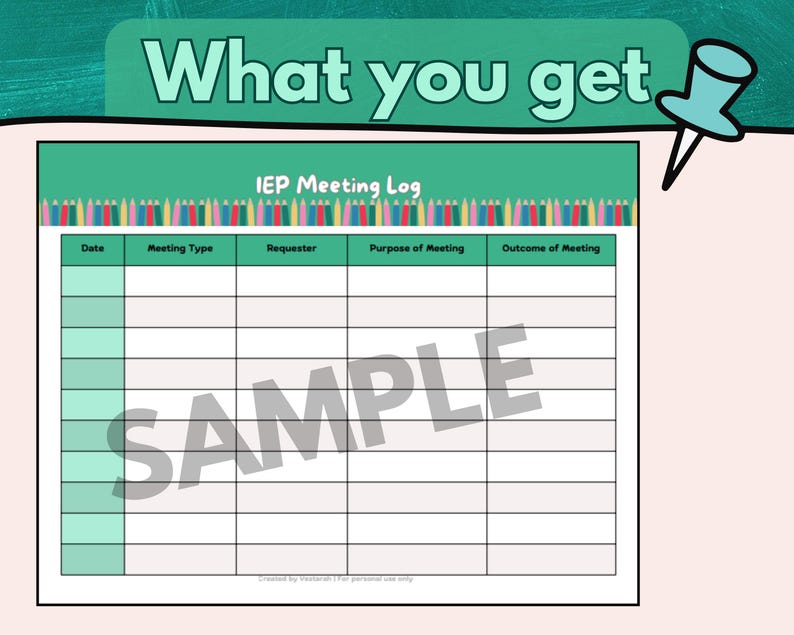 Printable IEP Parent Toolkit: Special Education Goal Tracker (PDF) - Etsy