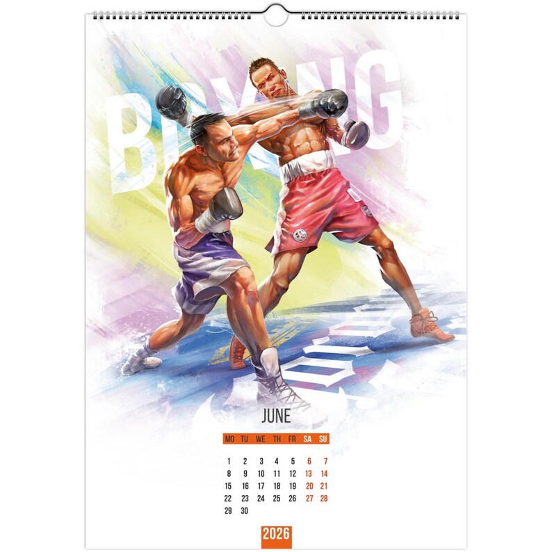 2026 Martial Arts Wall Calendar A3 | Combat Sports MMA Boxing ...
