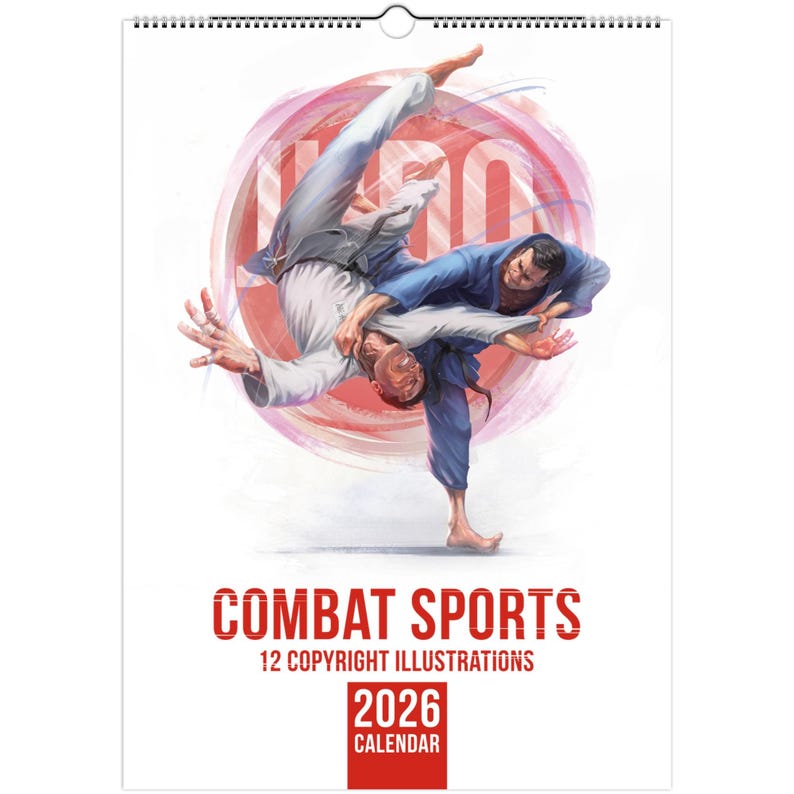 2026 Martial Arts Wall Calendar A3 | Combat Sports MMA Boxing ...