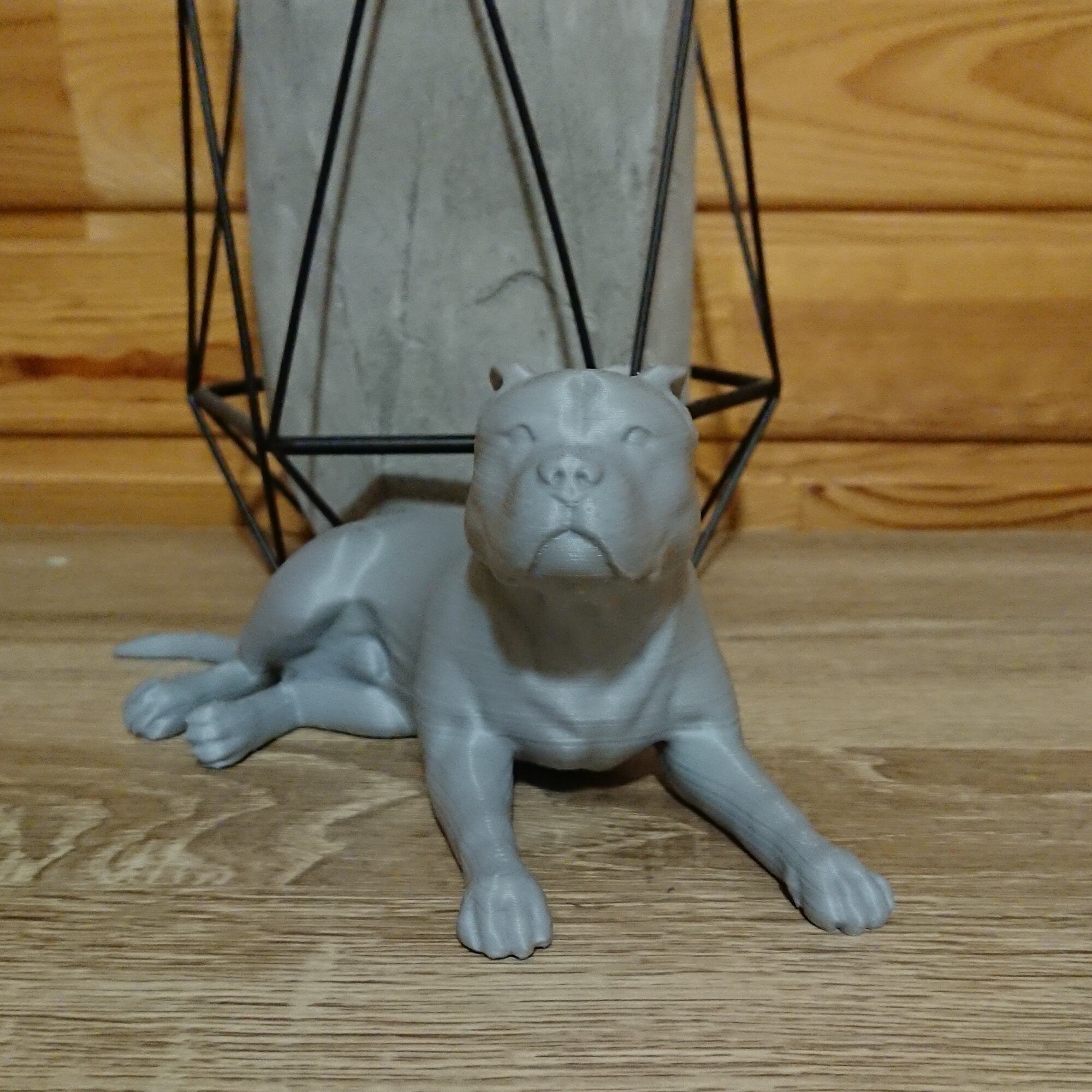 Statue of Dog Pitbull Reclining American Staff Modern - Etsy