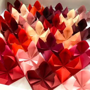 Framed Origami Flowers - Red - Etsy