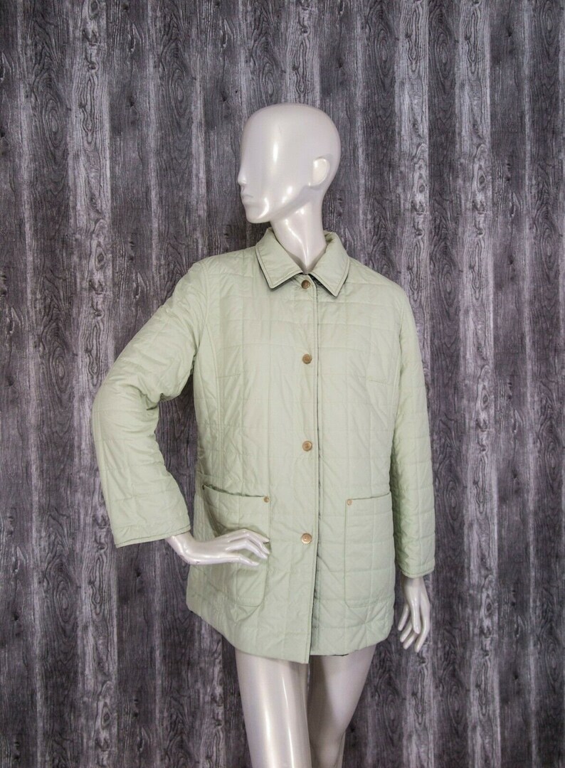 BASLER Vintage Reversible Womens Thin Jacket Navy Blue/green Size UK14 ...