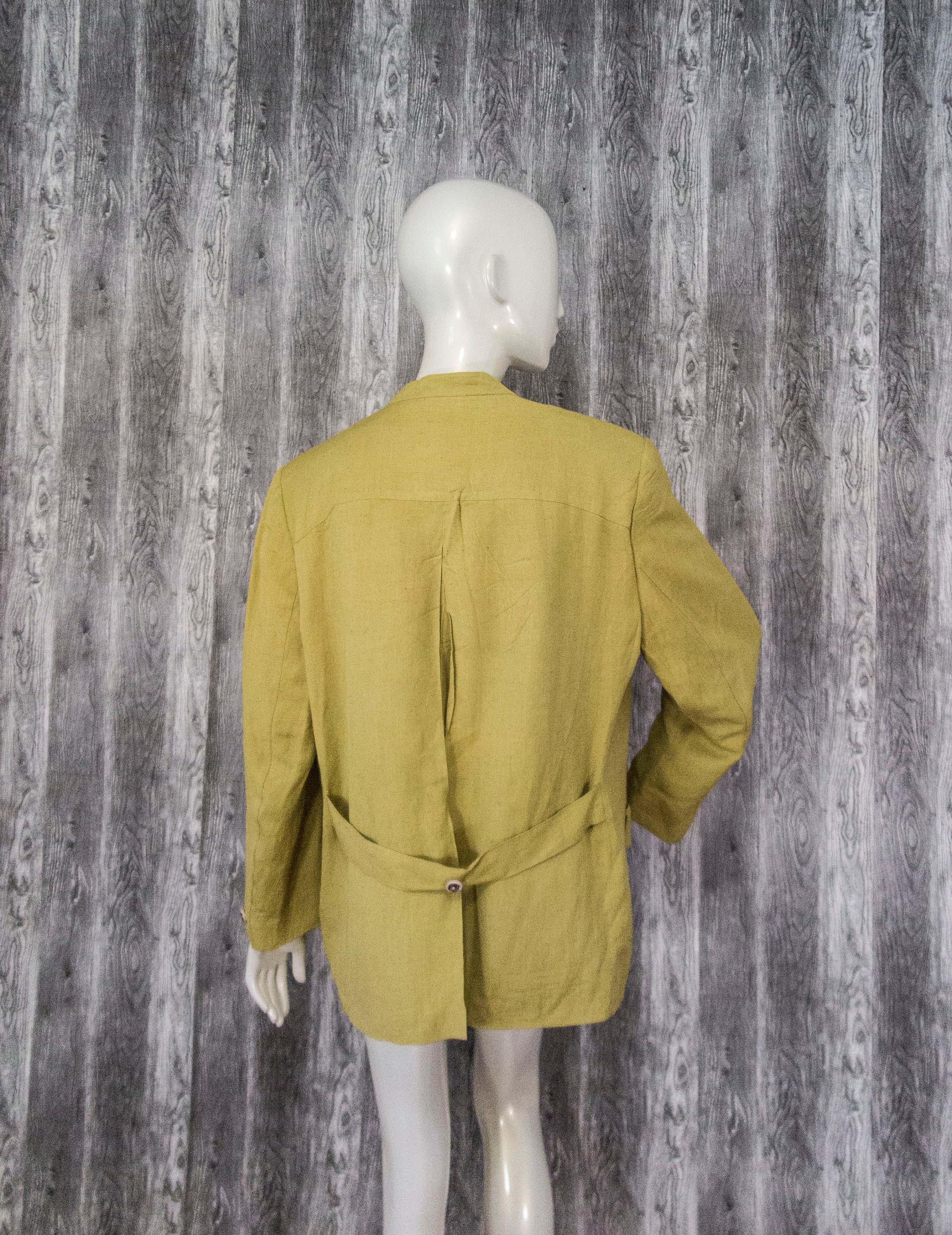 STEINBOCK Tyrol Trachten Austrian Vintage Linen Mustard Womens Blazer ...