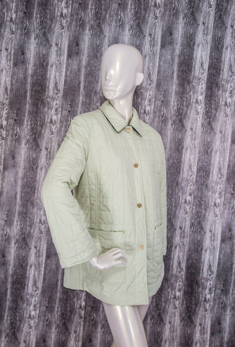 BASLER Vintage Reversible Womens Thin Jacket Navy Blue/green Size UK14 ...