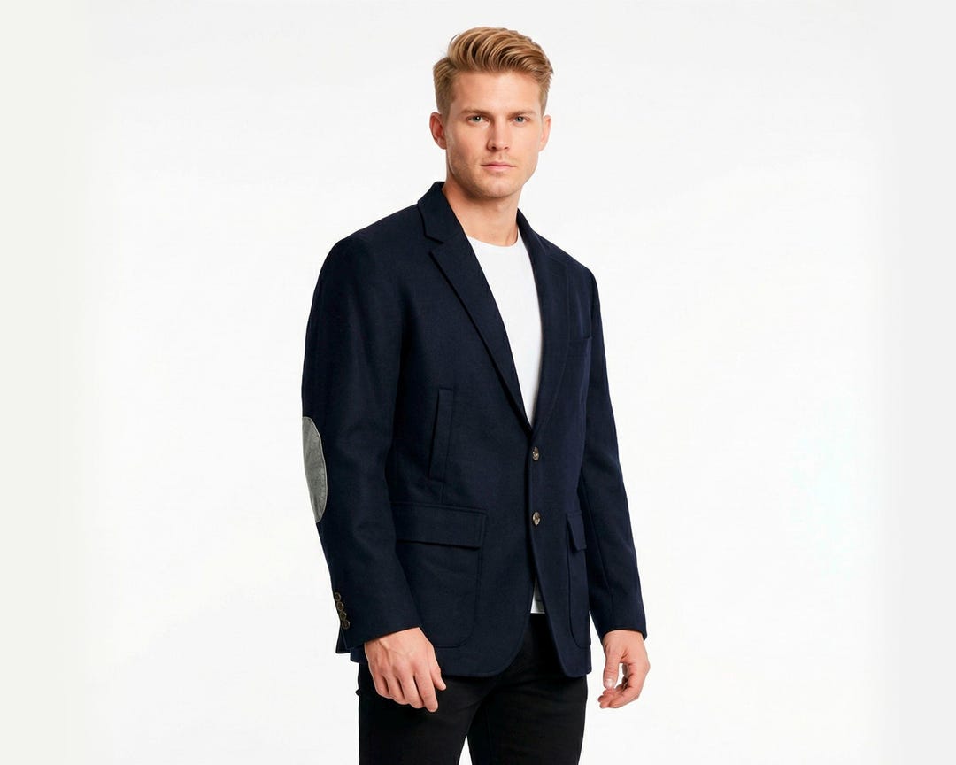 Hackett London Wool Men's Patched Blazer Jacket Size 44 R - Etsy