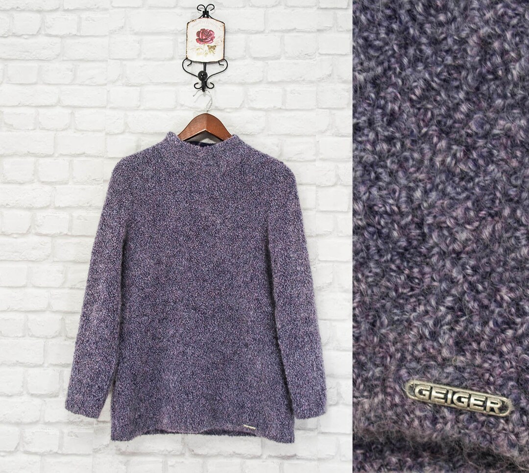 GEIGER Austria Curly Knit Virgin Wool/angora Soft Warm Jumper Sweater ...