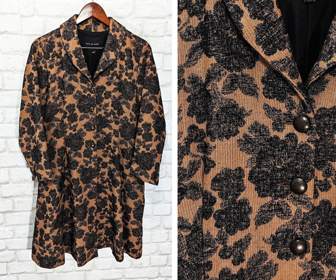 Bitte Kai Rand Floral Trench Coat Jacket Cotton Blend Scandinavian ...