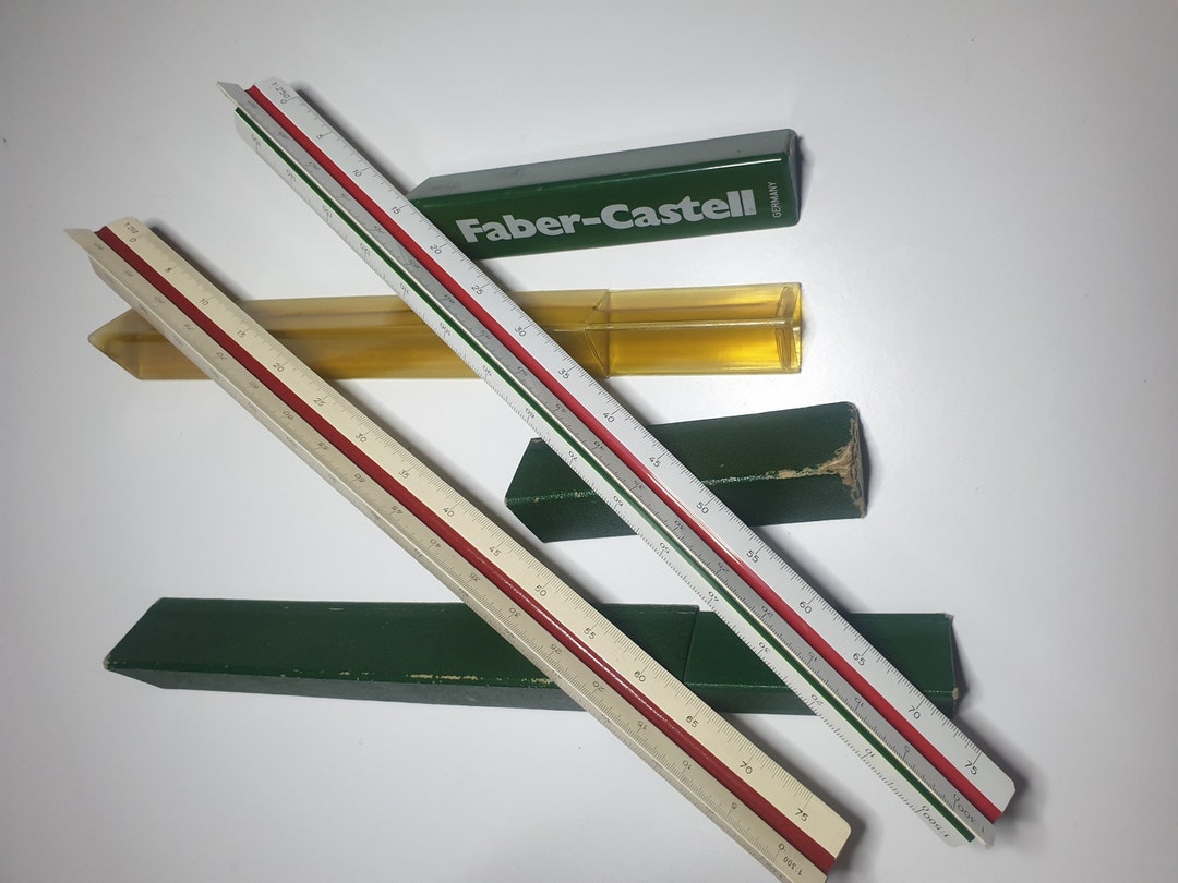 Vintage A.W. Faber Castell Germany Architect Engineering Triangular ...