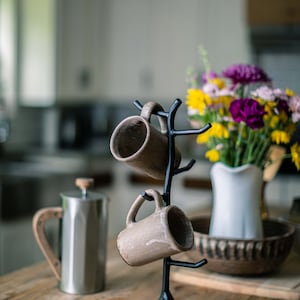 Iron Mug Tree – Holds 6 Mugs – Twig – American Made by Urban Forge ...