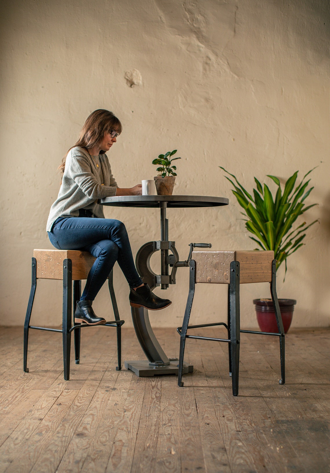 Hand Forged Iron Bar Stool – Foundry – American Made by Urban Forge ...