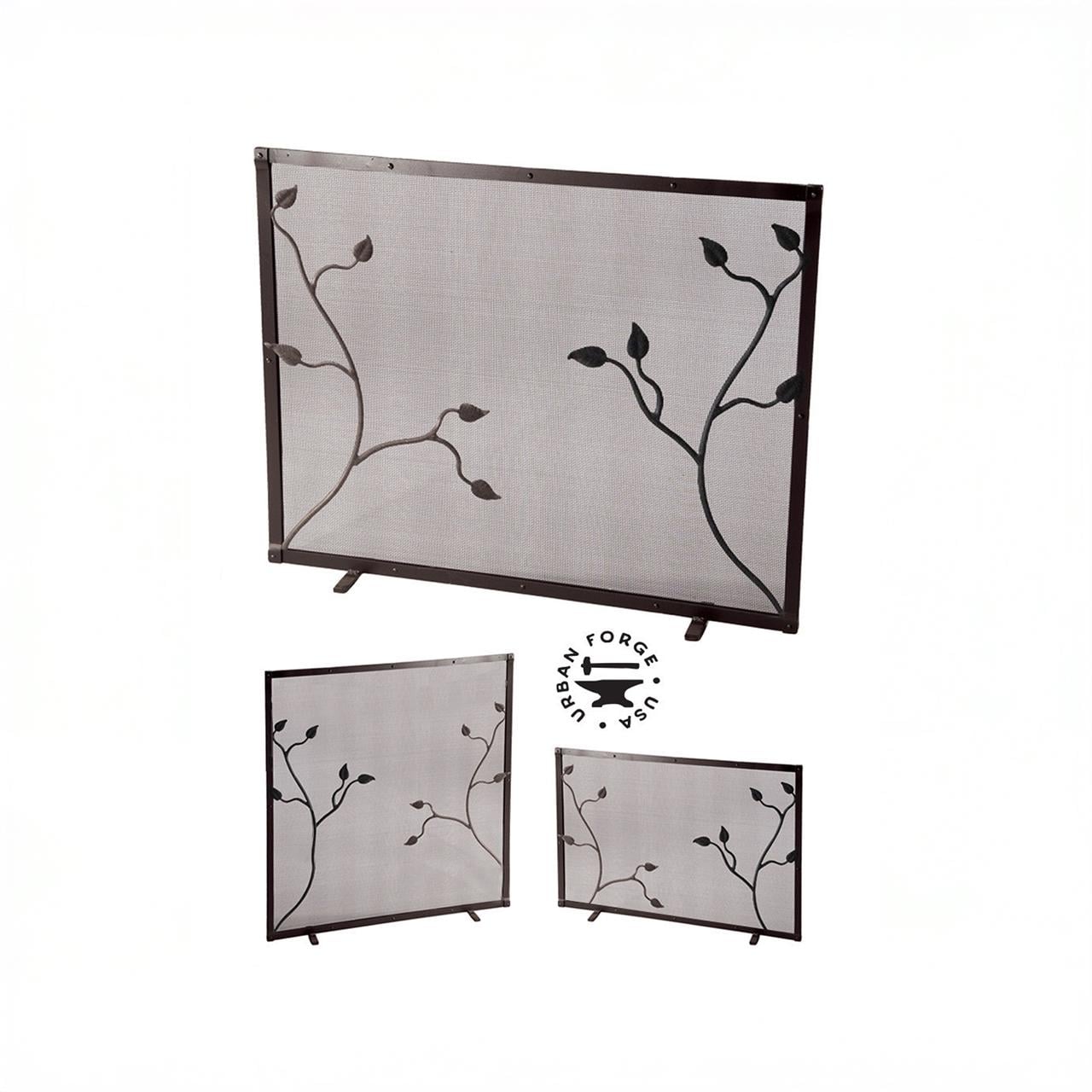 Select-a-size Iron Fire Screen – Fair Oak Single Panel – American Made ...