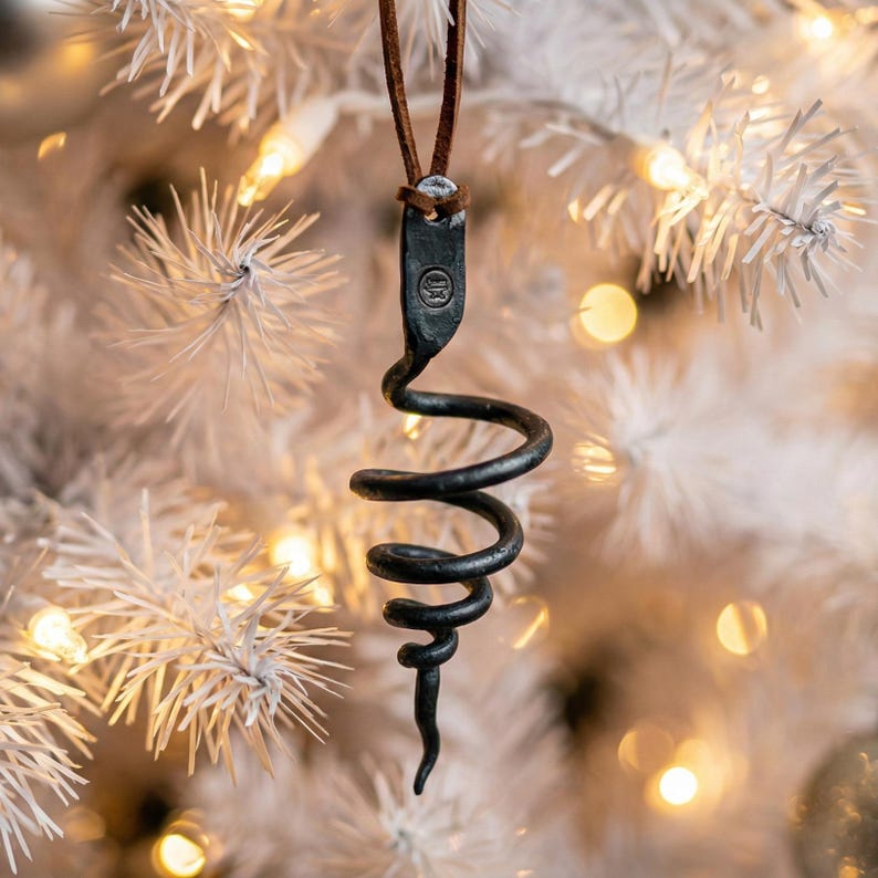 Iron Christmas Ornament – Blacksmith Spiral – American Made by Urban ...