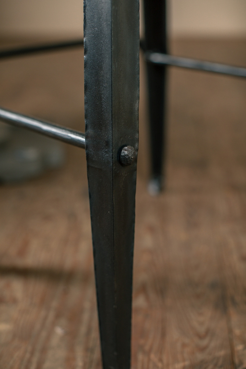 Hand Forged Iron Bar Stool – Foundry – American Made by Urban Forge ...