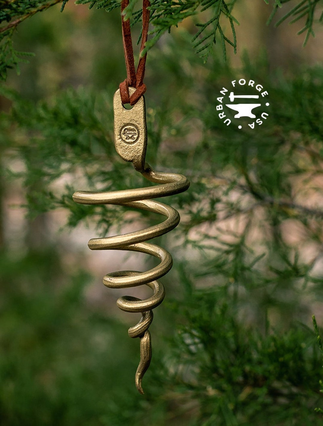 Blacksmith Spiral Christmas Tree Ornament Hand-forged Made in USA - Etsy