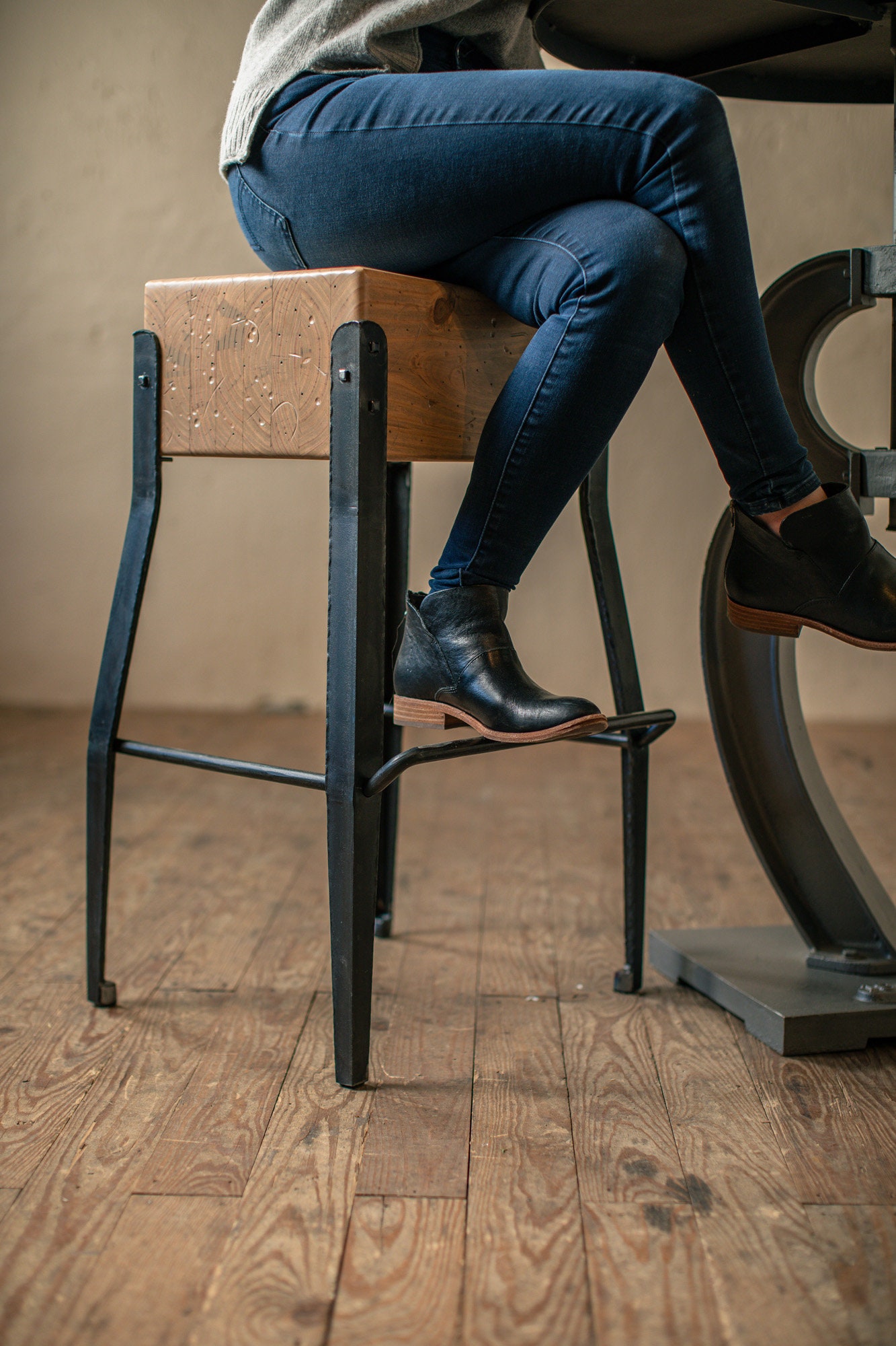 Hand Forged Iron Bar Stool – Foundry – American Made by Urban Forge ...
