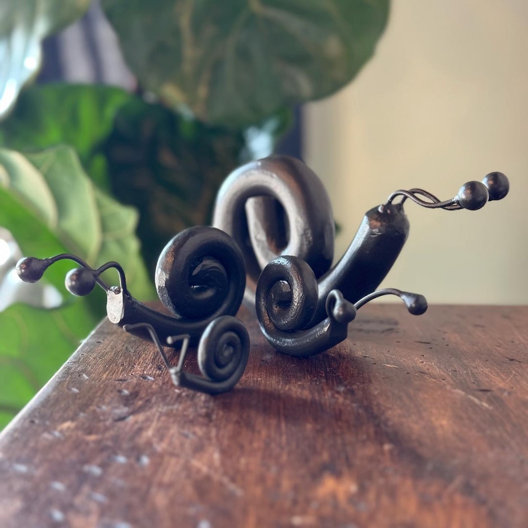 Iron Snail Decor – American Made by Urban Forge – Coal Black Finish - Etsy