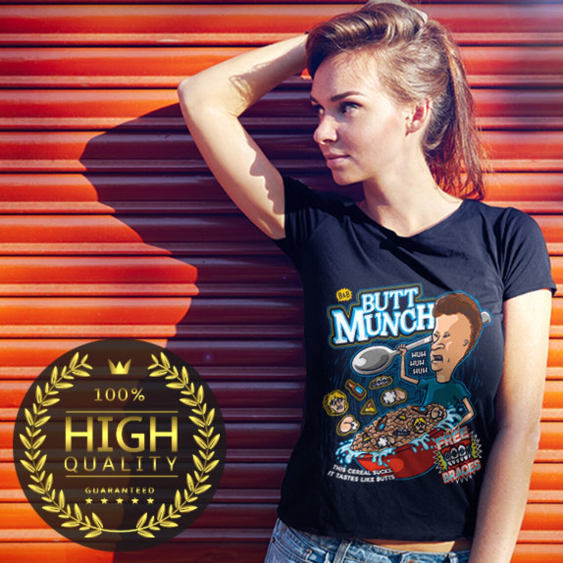 Butt Munch Cereal mens/ladies/kids/hoods Beavis & Butthead Parody T-shirt - Etsy