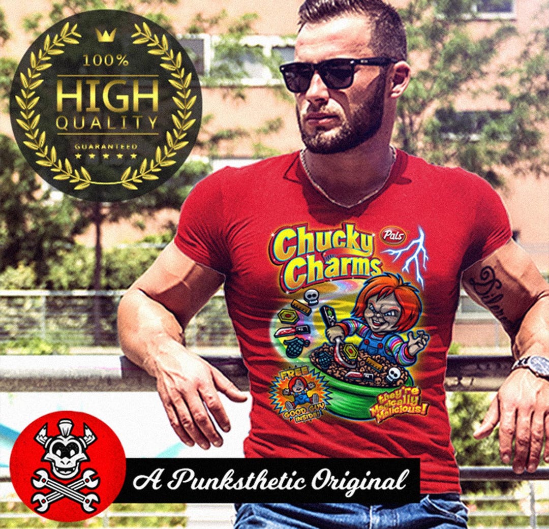 Chucky Charms Cereal T-shirt: 80s Horror Parody Tee - Etsy
