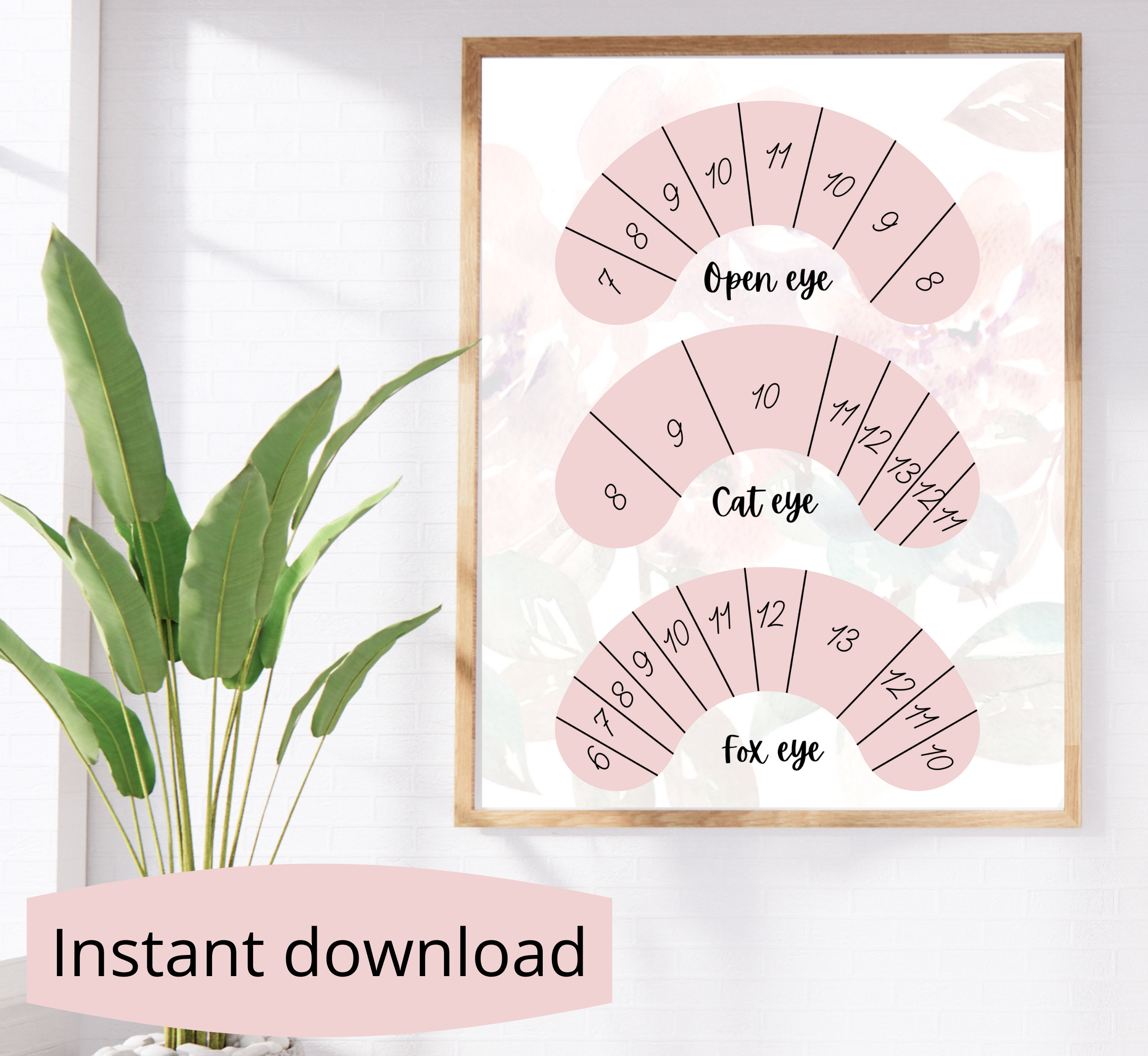 Lash Artist Lash Map Art, Eyelash Extensions Decor, Eyelashes Art Print ...