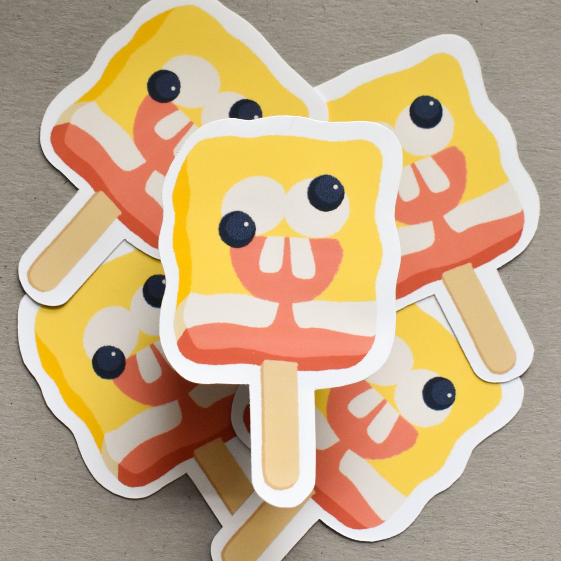 Spongebob Derpy Popsicle Vinyl Sticker Retro Popsicle | Etsy