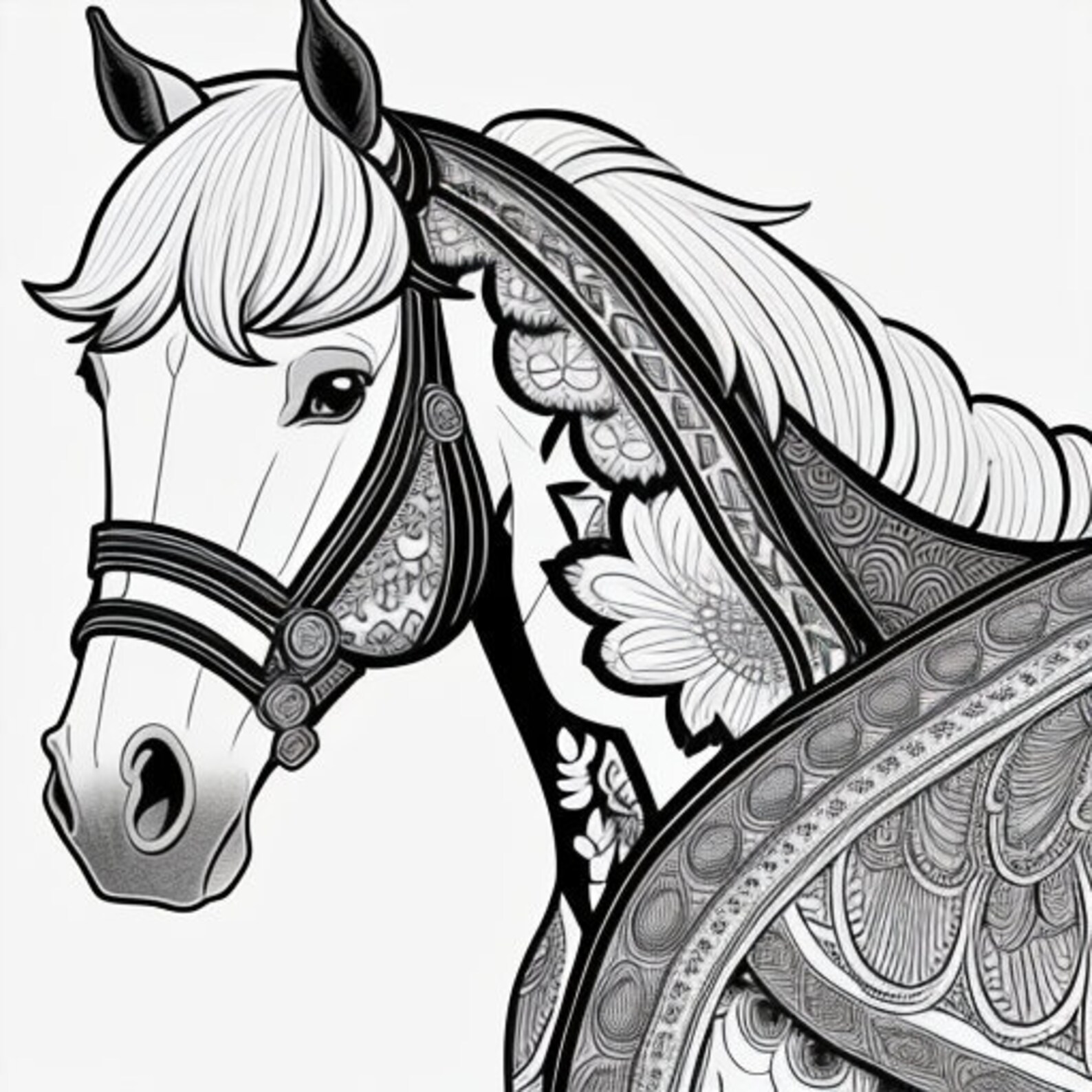 Horse to Color - Etsy