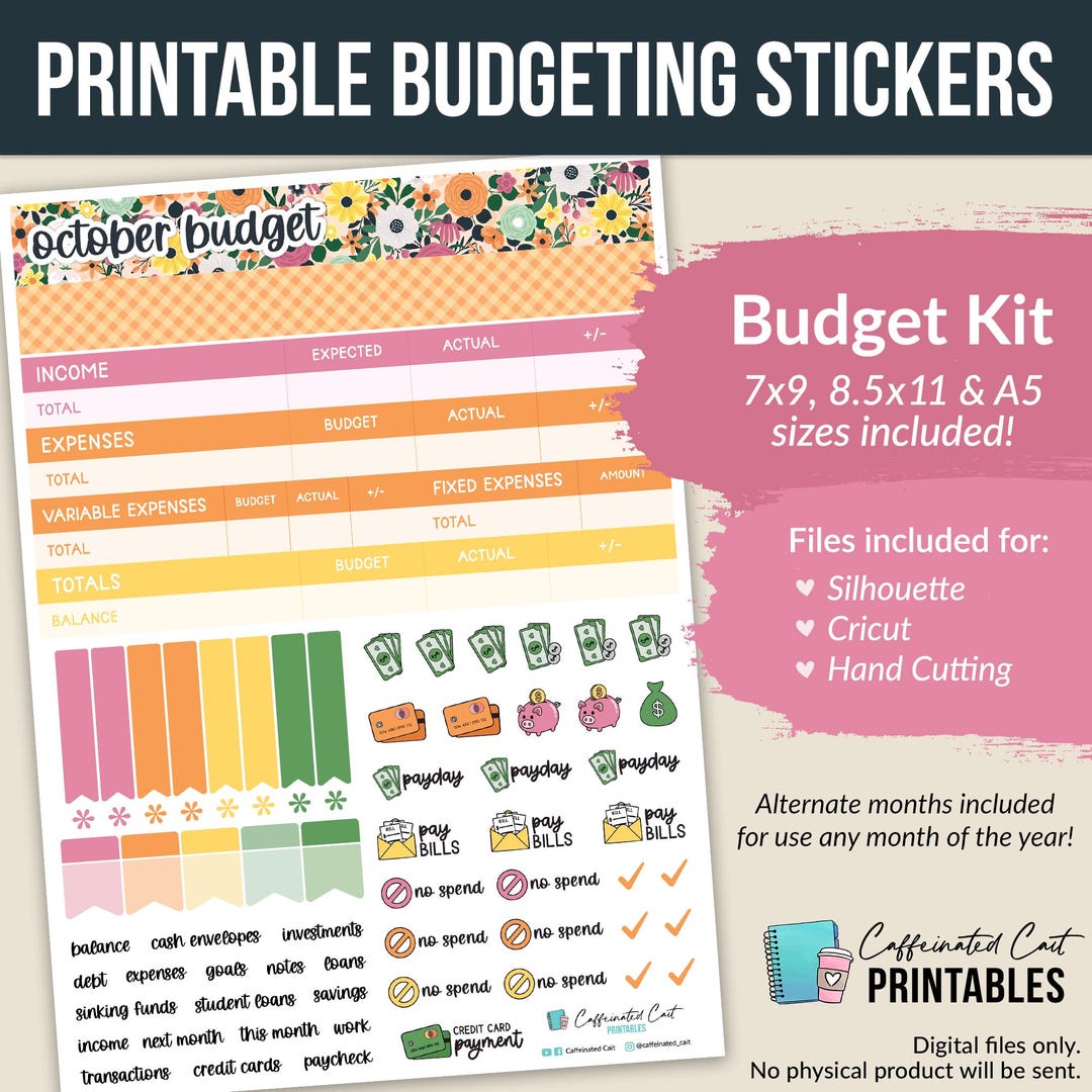 PRINTABLE Budget Kit (7x9, 8.5x11, A5 Sizes Included) - 218 Pumpkin ...