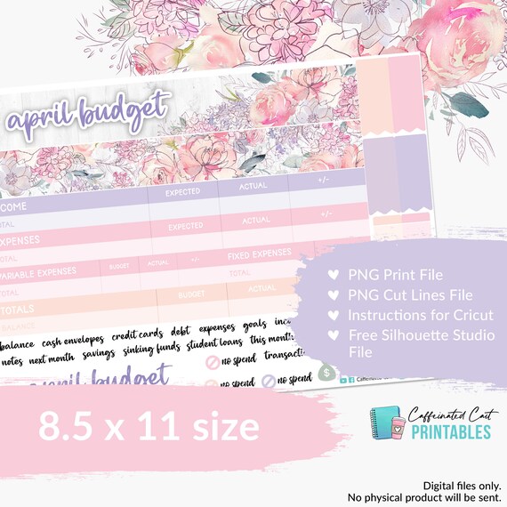 Paper & Party Supplies Paper April Budget Printable Kit etna.com.pe