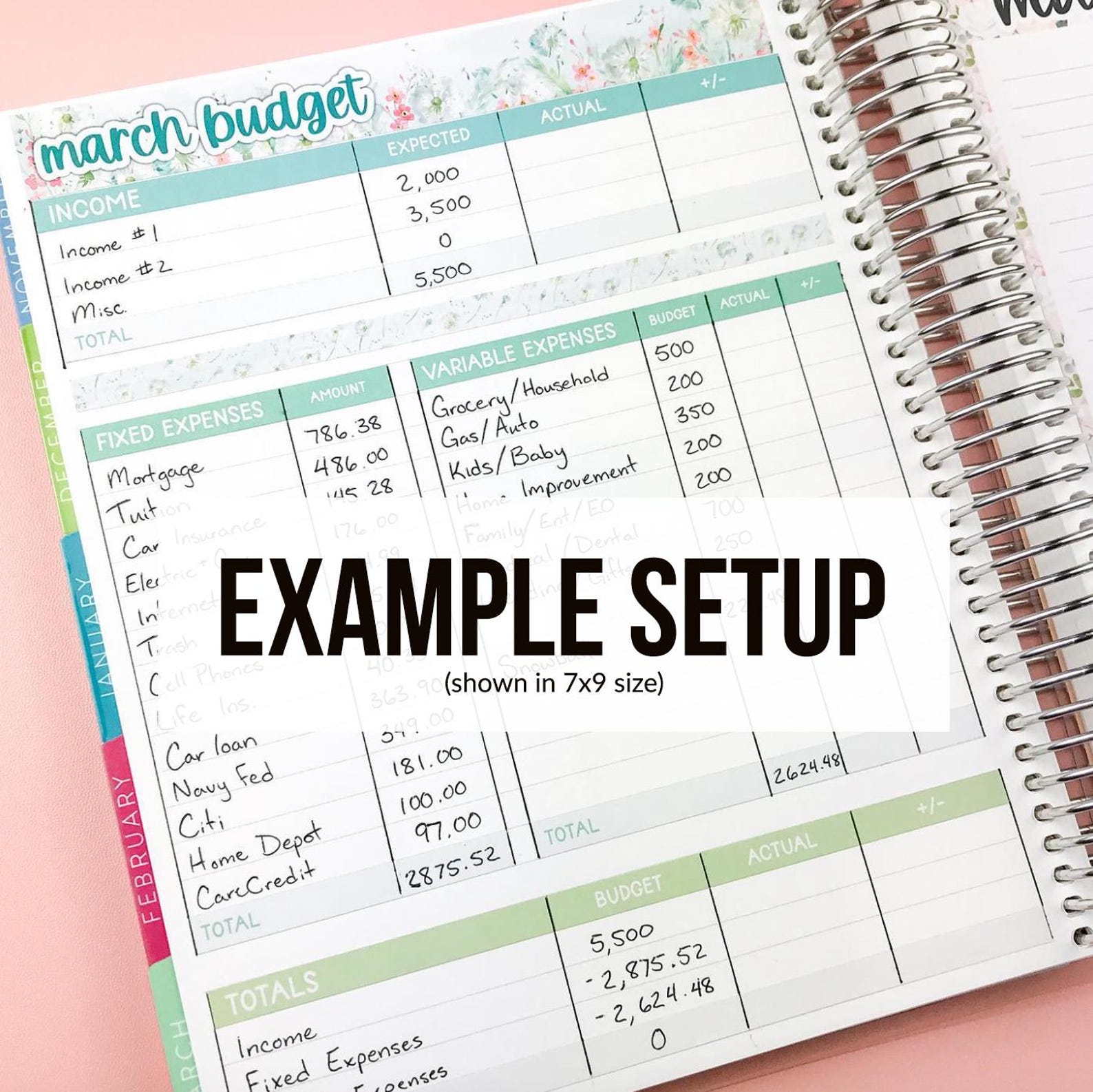 PRINTABLE Budget Kit (7x9, 8.5x11, A5 Sizes Included) - 229 Autumn ...