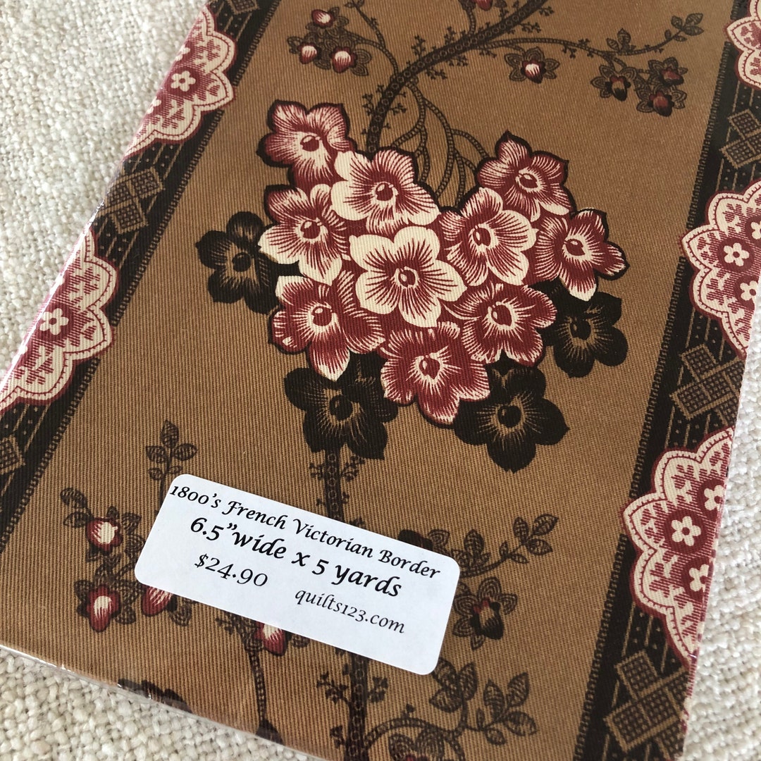 1800’s French Victorian Border, 6.5” Wide X 5 Yards, Reproduction ...