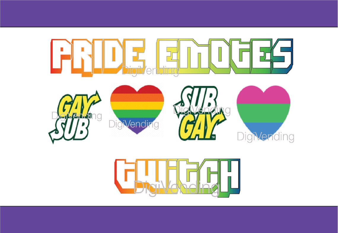 Twitch Pride Emotes Gaymers / LGBT Gamer / Pride Gamer / Gay - Etsy ...