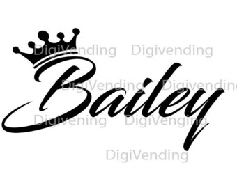 Bailey Name Svg Png | Etsy