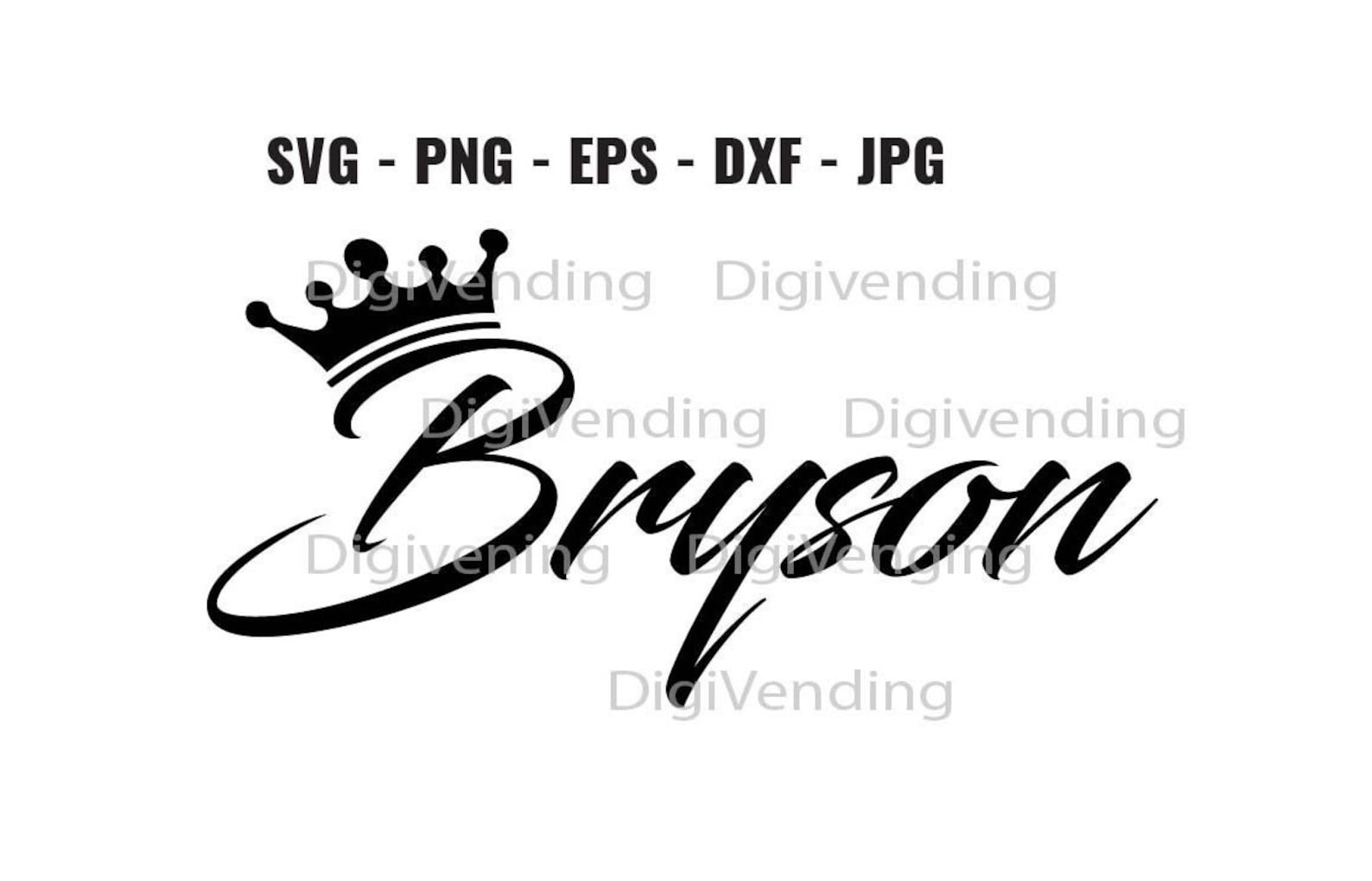 Bryson Name Logo Custom Bryson SVG Bryson Name Design Custom - Etsy