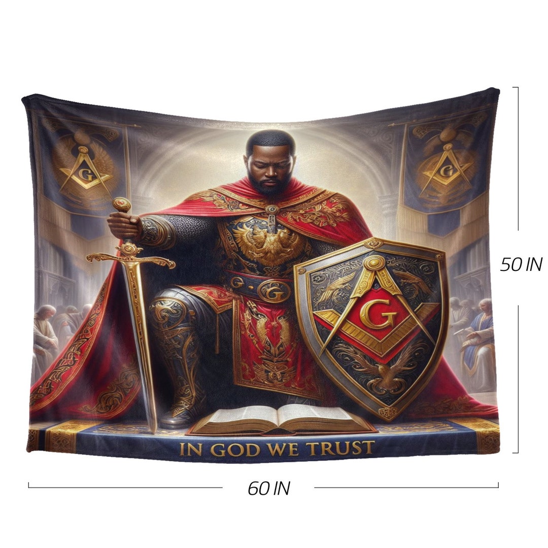 Knight With Shield and Armor Kneeling With Bible // Masonic // PHA ...
