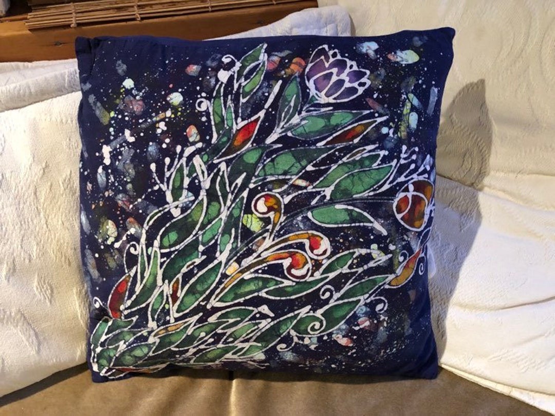 Batik Throwpillow, Batik Pillow, Batik Accent Pillow - Etsy
