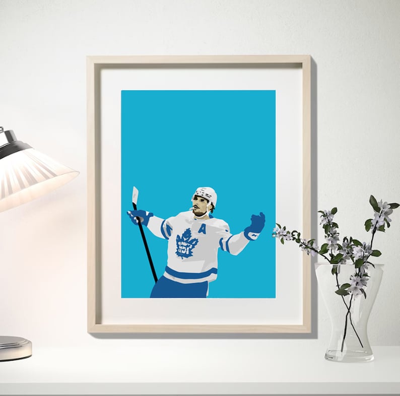 Wall Art: Auston Matthews BLUE 56th Goal Celly OT Winner - Etsy