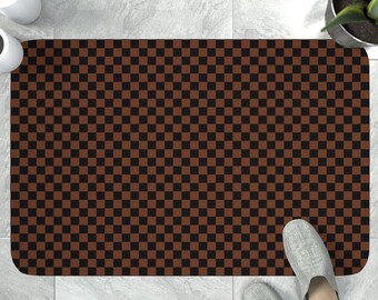 Checkerboard Bath Rug - Etsy