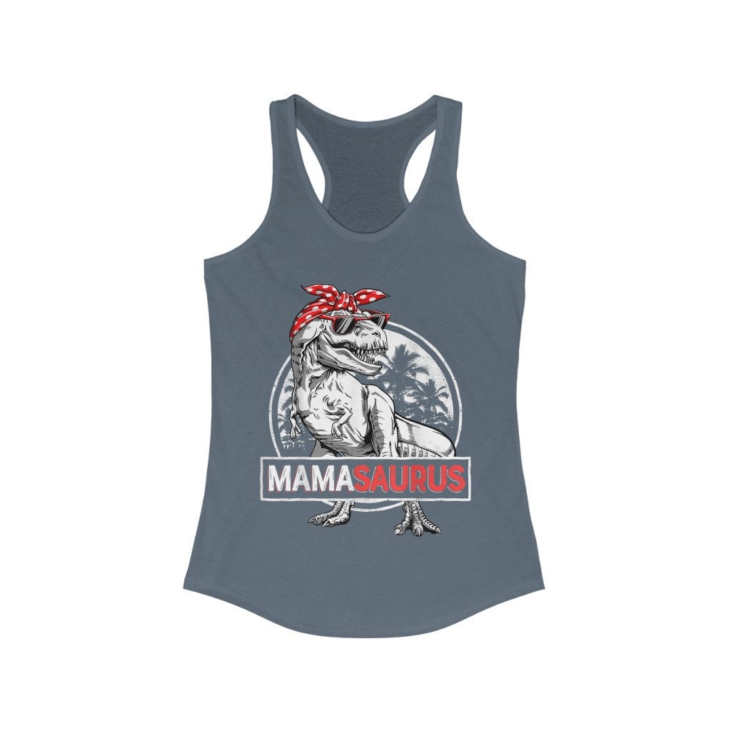 Mama Saurus Racerback Tank Top Retro Mamasaurus T Rex Tank | Etsy