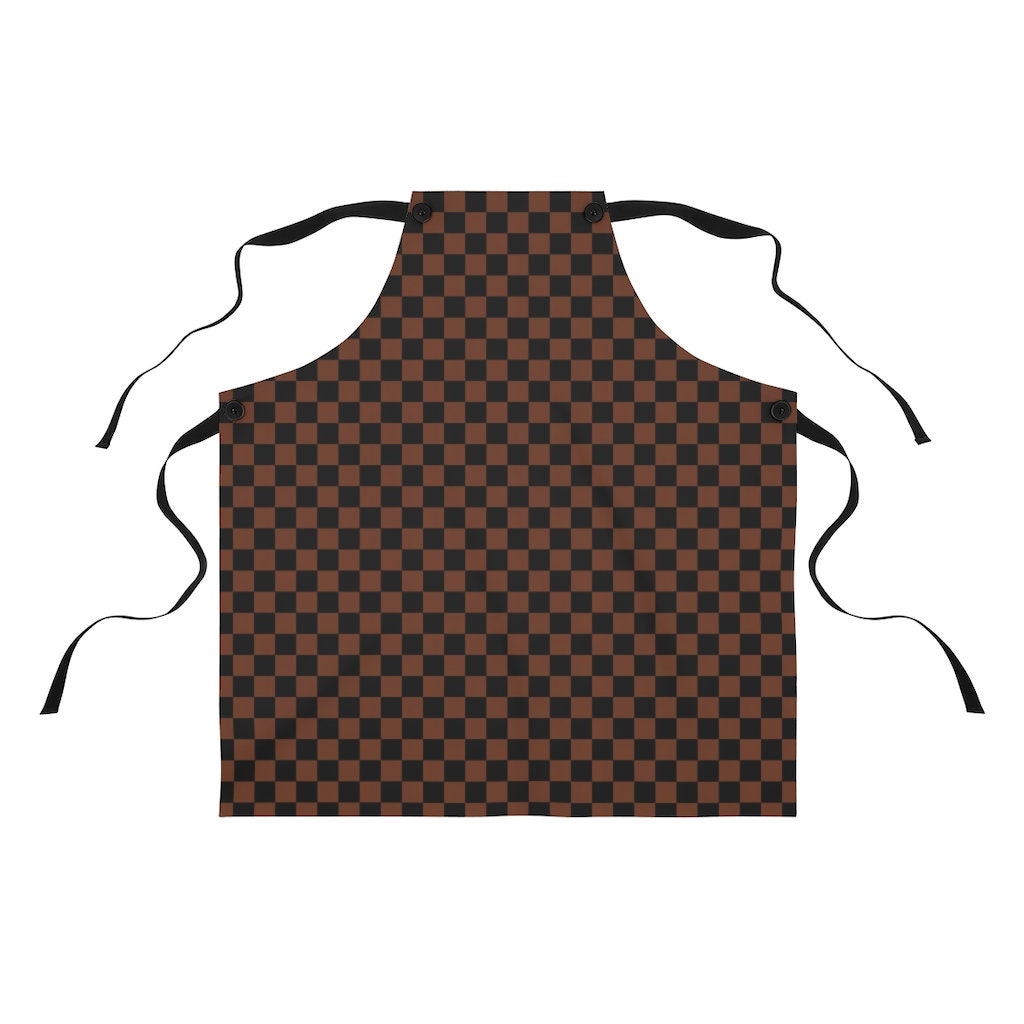 Checkered Apron, Cute Apron, Plaid Checker BBQ Grill Kitchen Apron ...