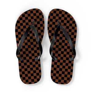 Checkered Flip Flops, Plaid Checker Sandals, Custom Flip Flops ...