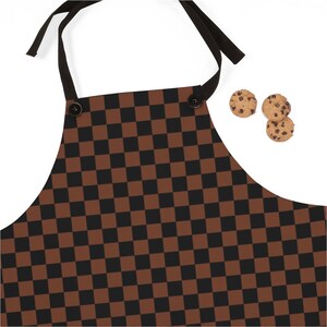 Checkered Apron, Cute Apron, Plaid Checker BBQ Grill Kitchen Apron ...