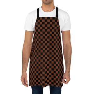 Checkered Apron, Cute Apron, Plaid Checker BBQ Grill Kitchen Apron ...