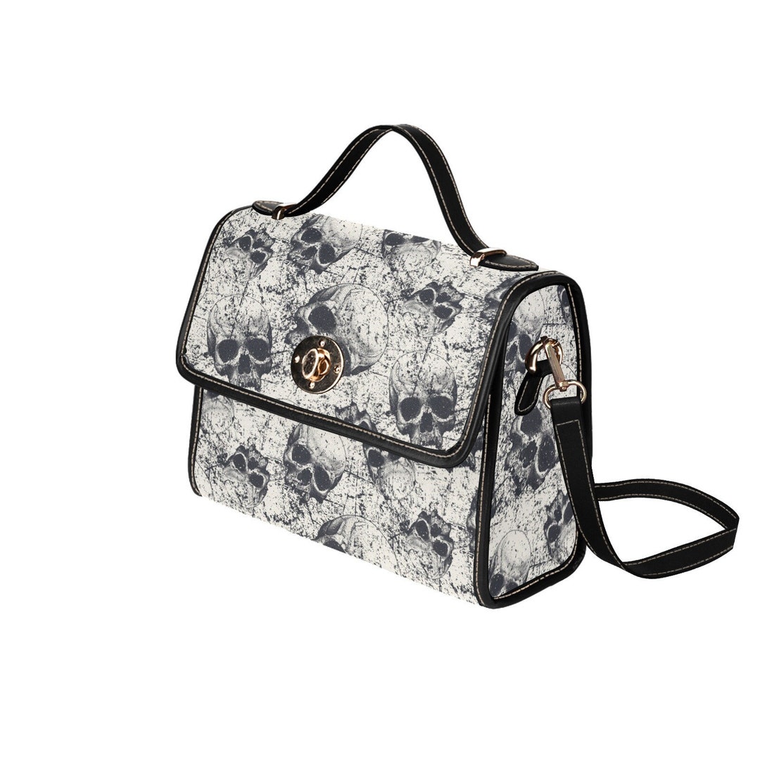 Goth Skull Purse Canvas Bag, Witchy Messenger Bag, Tote Bag Aesthetic ...