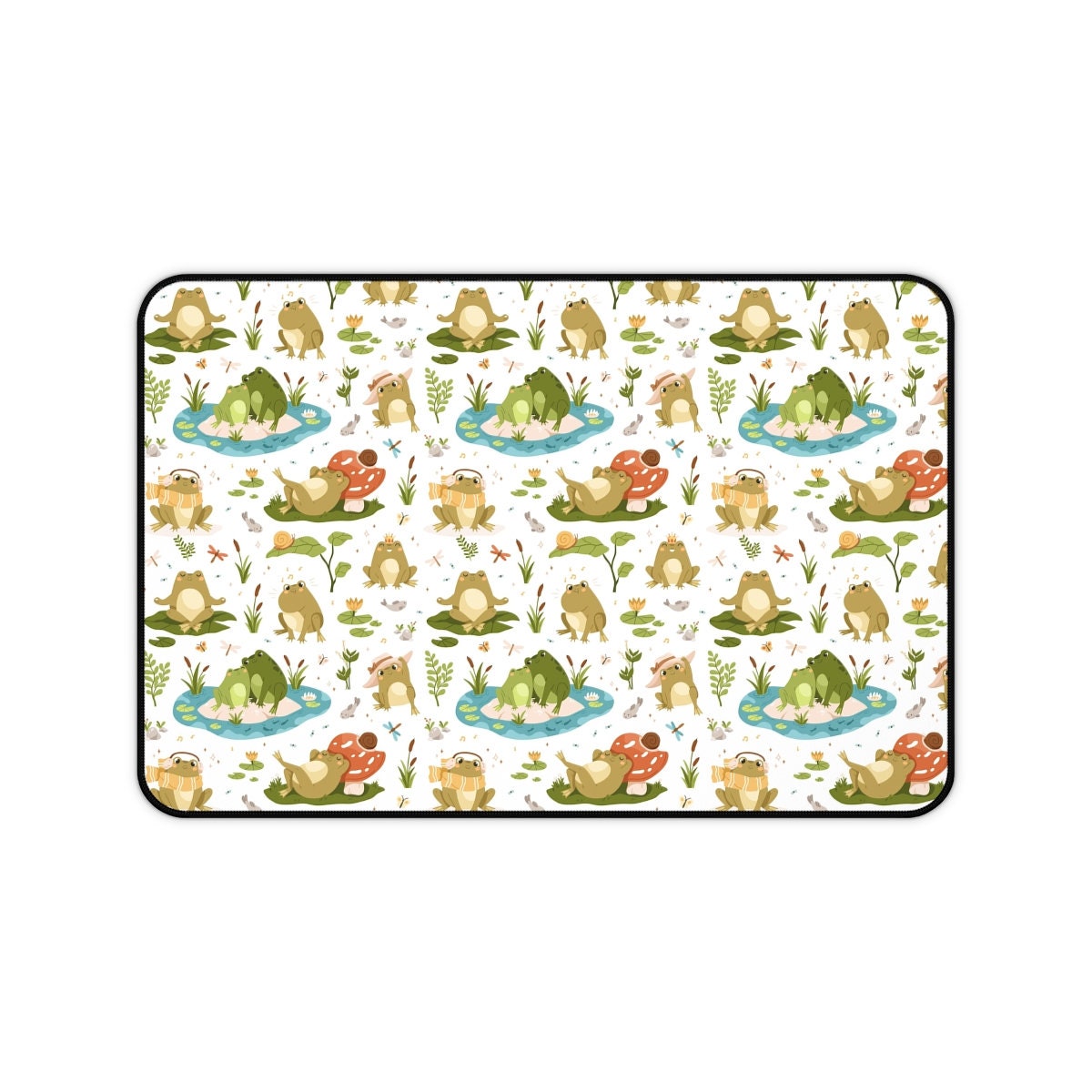 Cute Frogs Mushroom Desk Mat Gaming Kawaii Desk Mat - Etsy