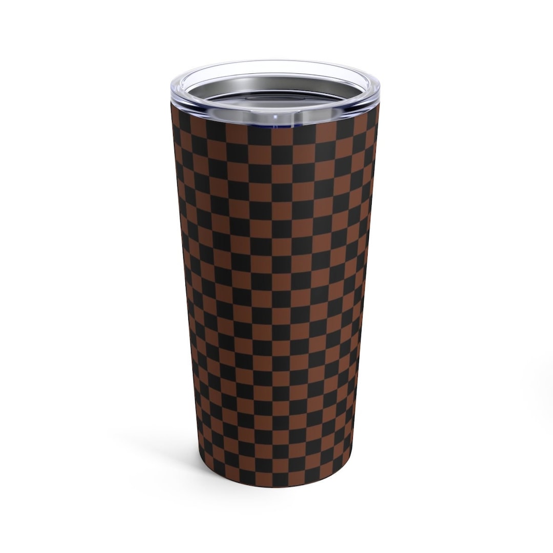 Checkered Tumbler 20oz, Plaid Checker Tumbler Cup, Checkerboard Travel ...